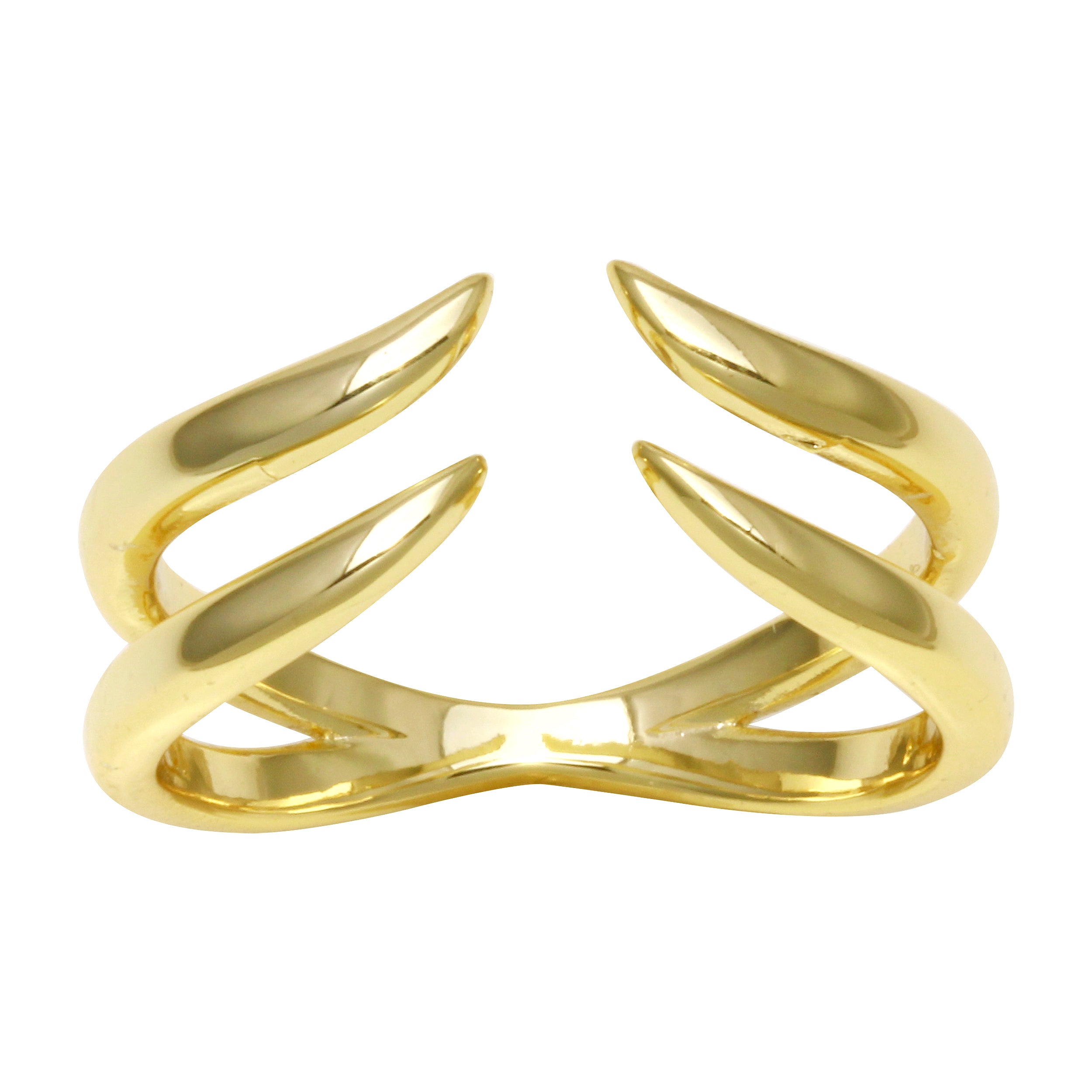 Solid Double Claw Open Ring – JTG Jewelry
