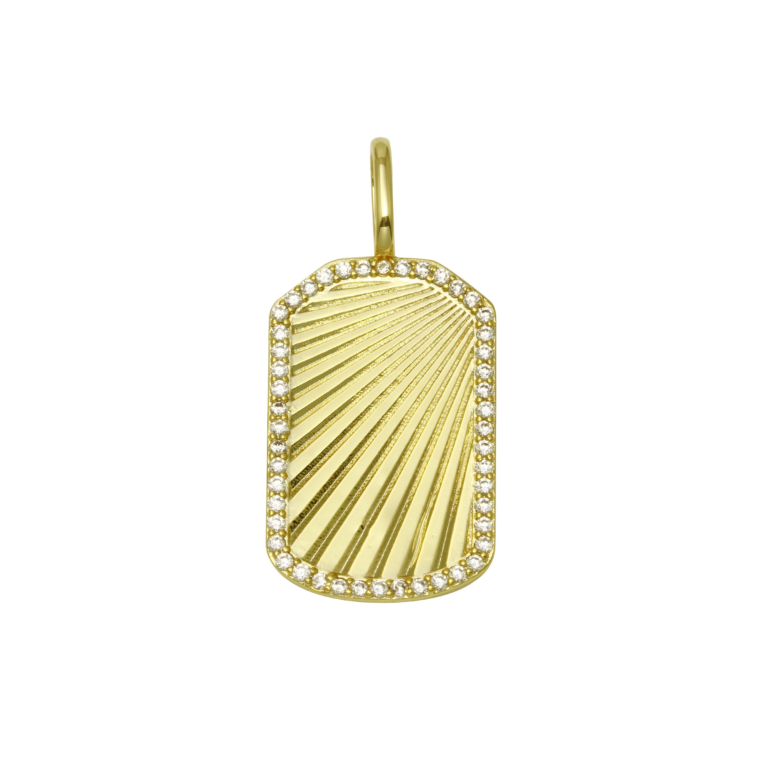 Fluted Tag Charm – JTG Jewelry