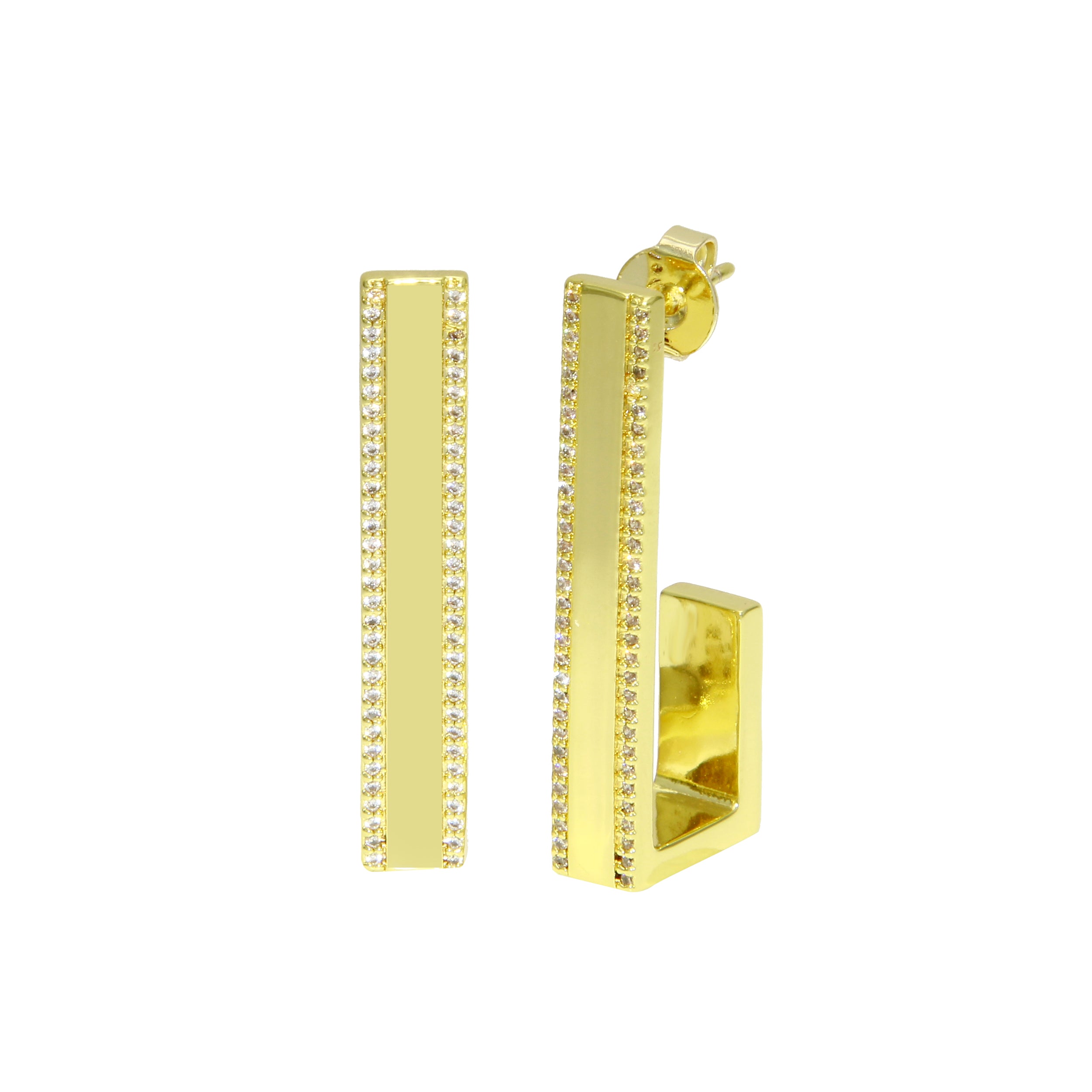 Outline Rectangular Hoops – JTG Jewelry