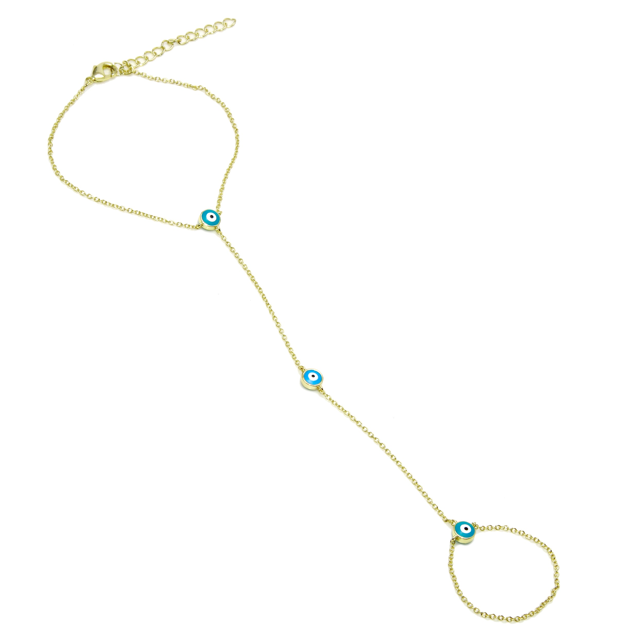 Round Enamel Eye Hand Chain – JTG Jewelry
