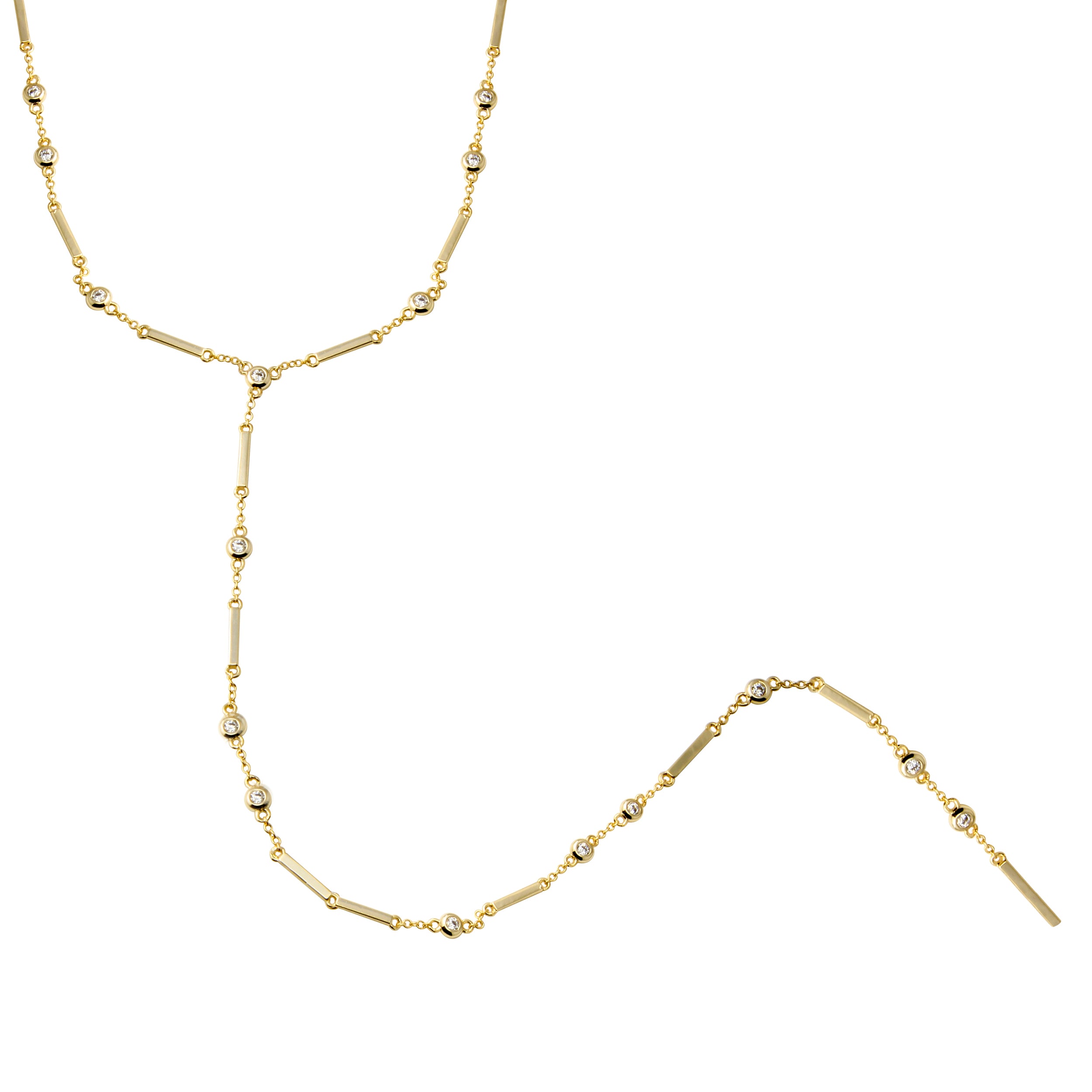 Diamond Bezel Bar Lariat – JTG Jewelry
